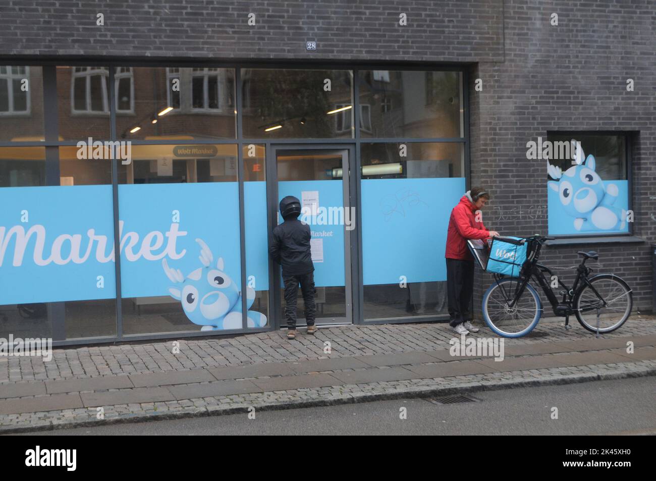 Wolt food delivery biker hi-res stock photography and images - Alamy