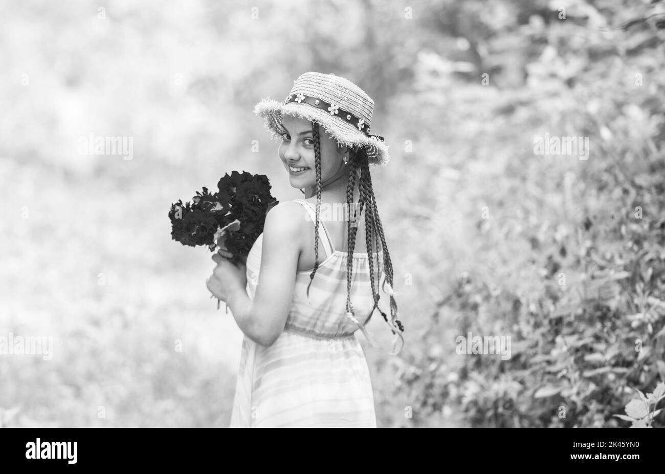 childhood happiness. summer vacation. cheerful child in summer clothes ...