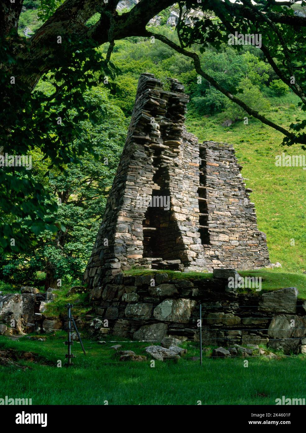 Dun Telve Iron Age broch tower, Glenelg, Scotland, UK, showing the ...