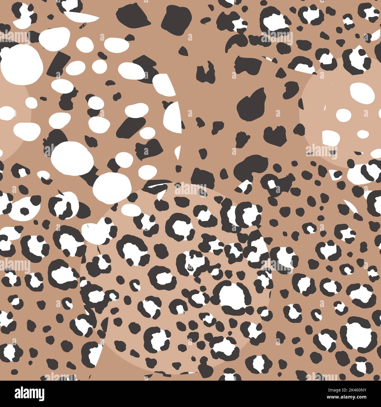 Abstract modern leopard seamless pattern with circles. Animals trendy ...