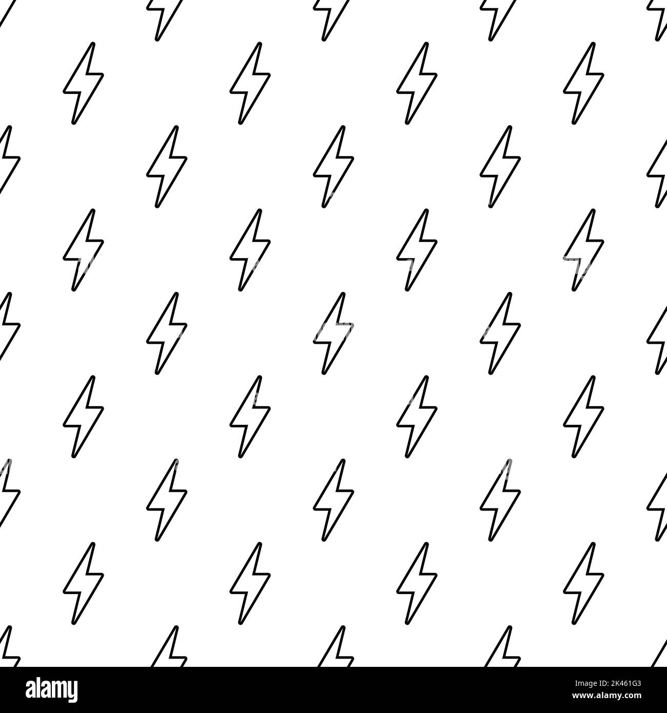Seamless pattern with icons of black lightning bolts on white ... Seamless pattern with icons of black lightning bolts on white ...