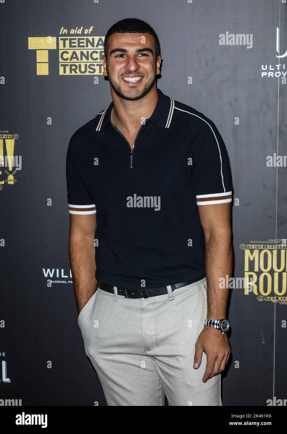 Adam Gemili seen attending the gala night for Moulin Rouge The Musical ...