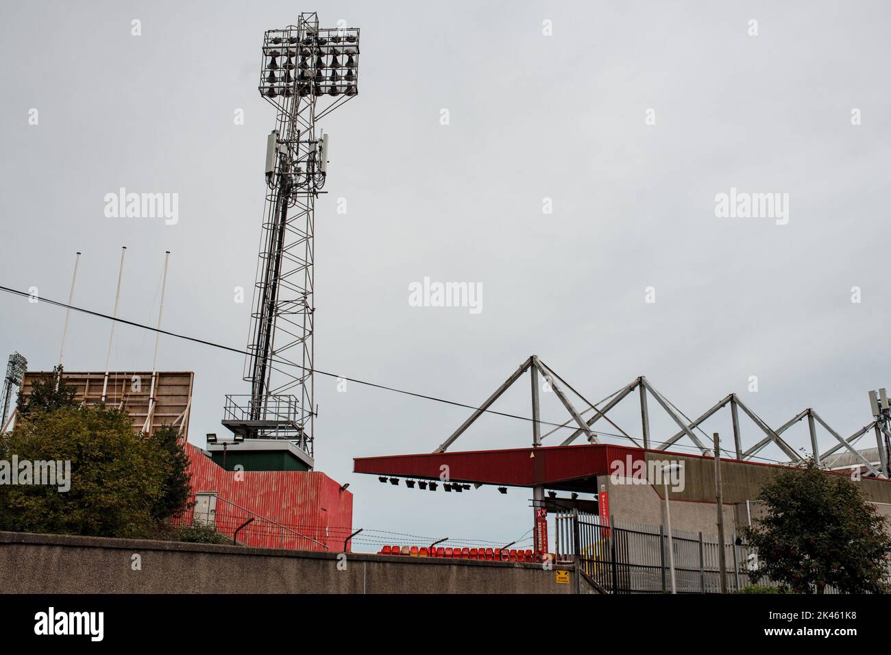 Aberdeen FC’s home, Pittodrie Stadium, located close to the City Centre ...