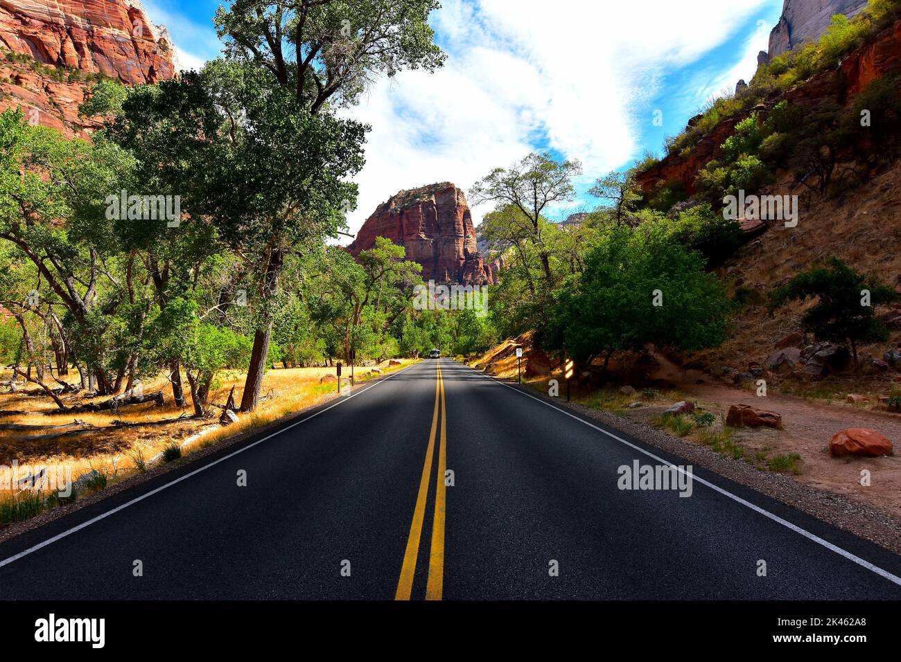 Zion Nation Park Road Stock Photo - Alamy
