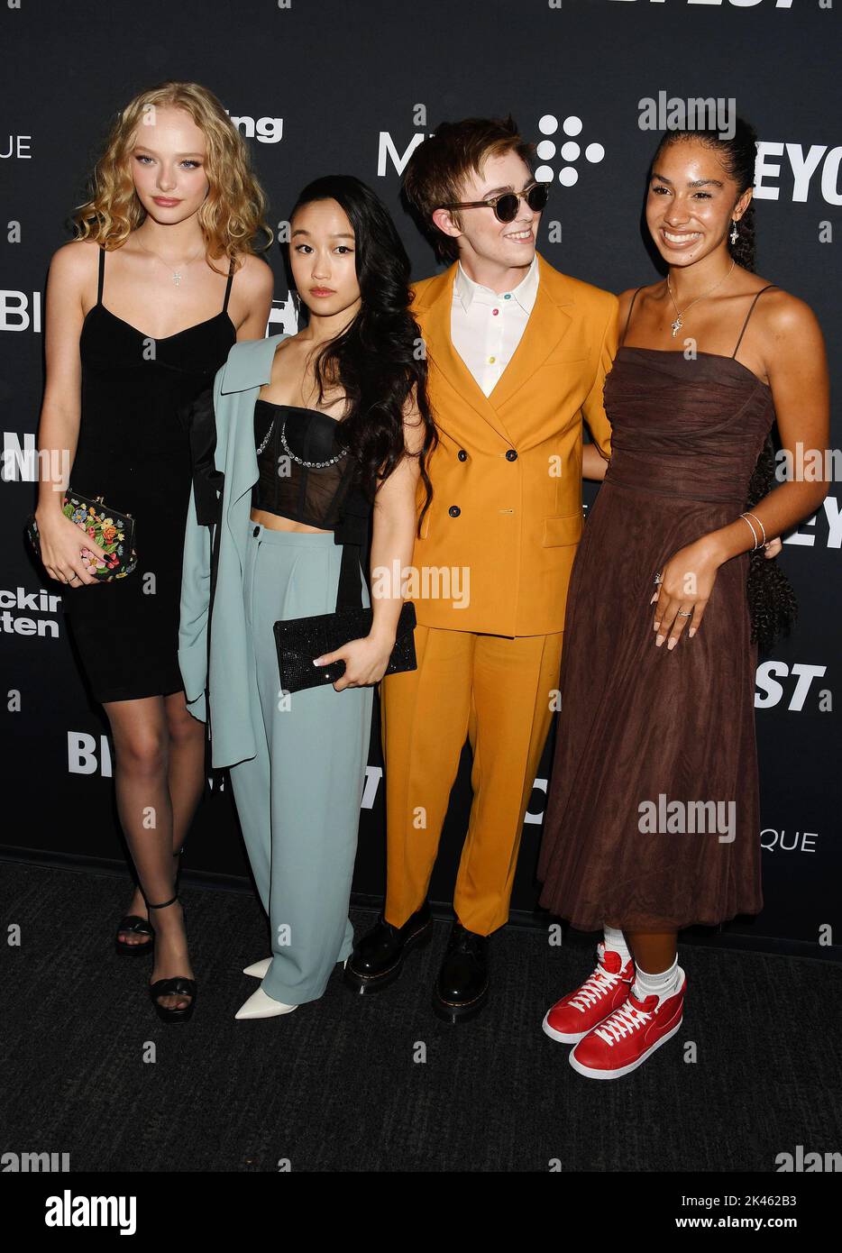 Santa Monica, Ca. 29th Sep, 2022. (L-R) Amiah Miller, Cathy Ang, Elsie ...