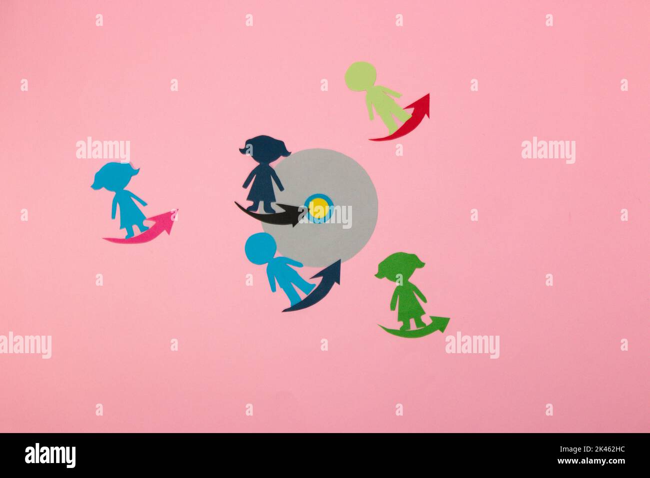 people with ideas, businesswoman whose idea leads to the goal, good ...