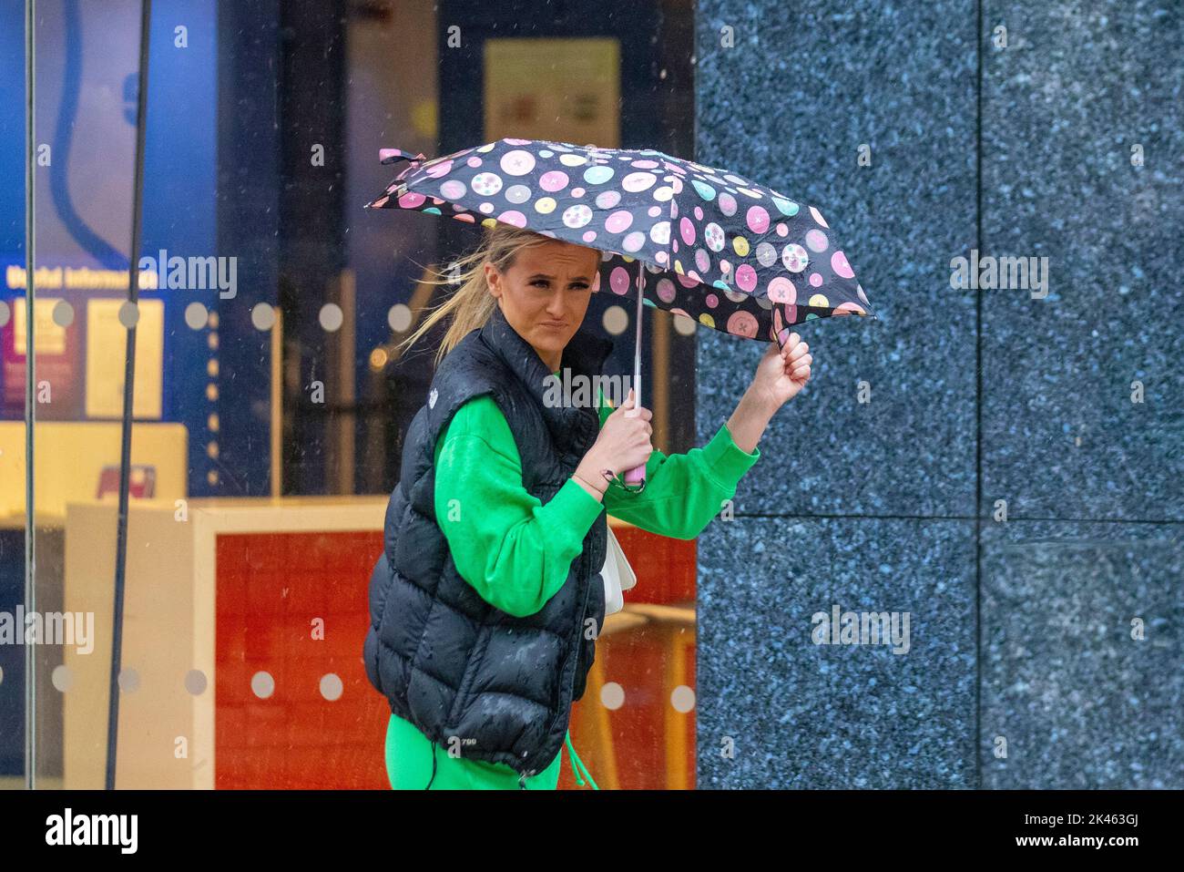 Preston. UK Weather 30 Sep 2022; Lancashire is blasted by strong winds ...