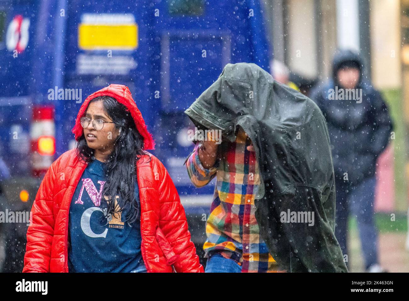 Preston. UK Weather 30 Sep 2022; Lancashire is blasted by strong winds ...