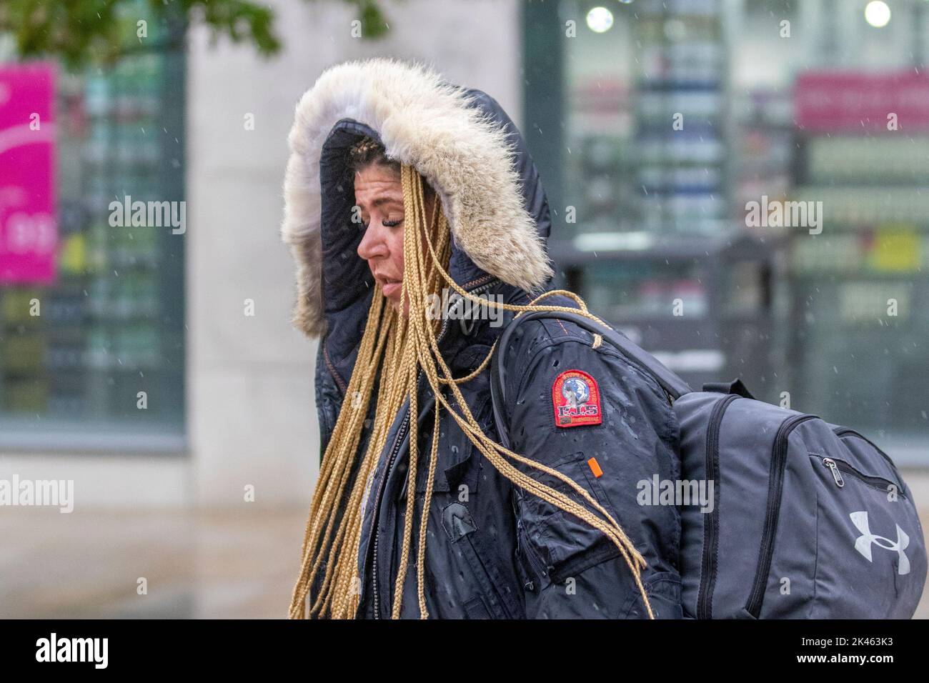 Preston. UK Weather 30 Sep 2022; Lancashire is blasted by strong winds ...