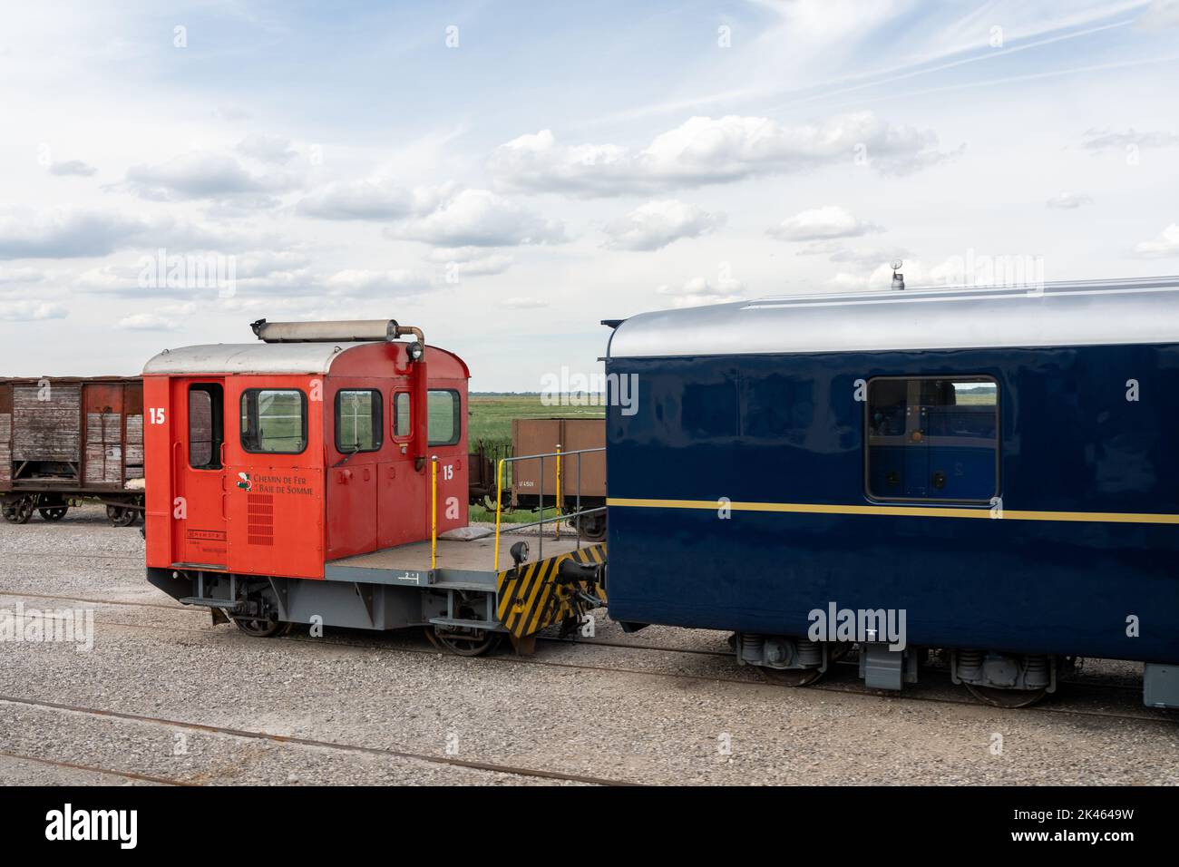 Diesel shunter train on the Baie de Somme heritage railway Stock Photo ...