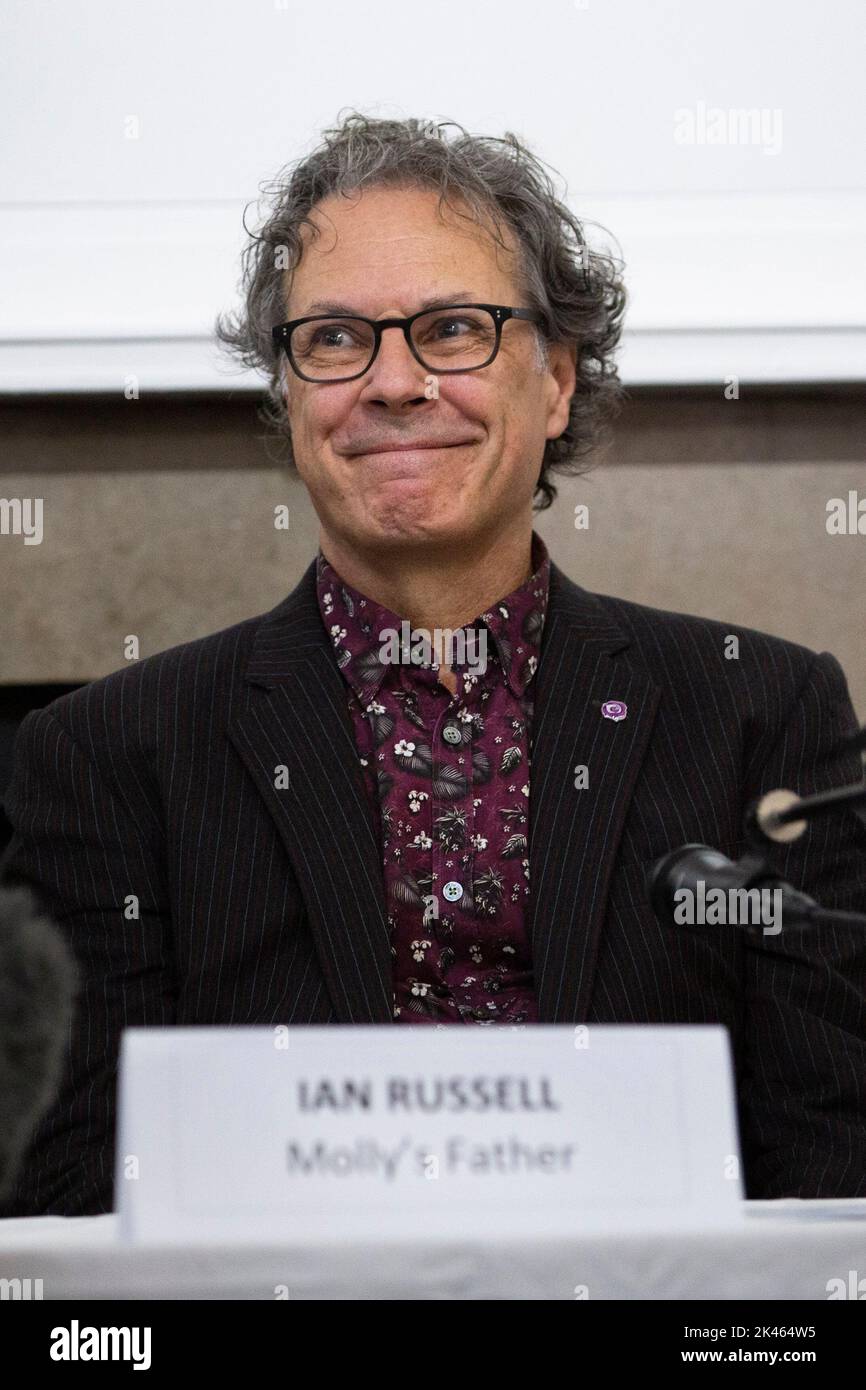 Ian Russell, the father of Molly Russell, during a press conference in ...