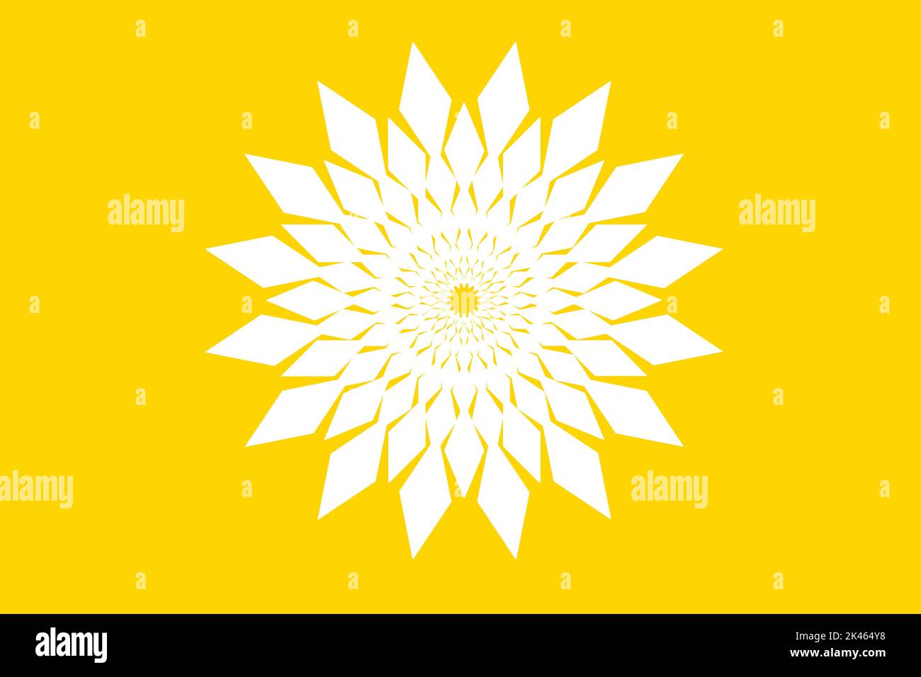 Draw of a white circular star on a white background Stock Photo - Alamy
