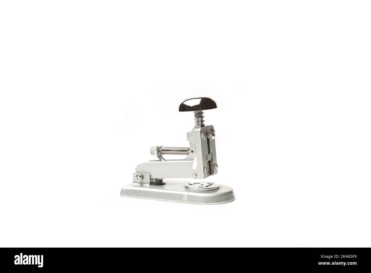 An old style stapler isolated on a white background with copy space ...