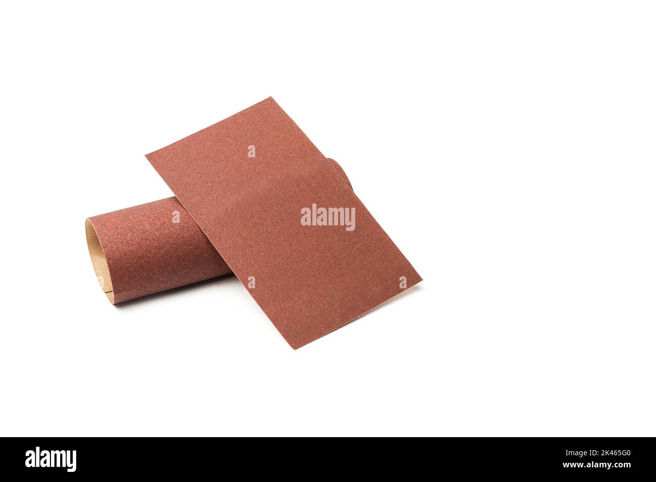 Two sheets of sand papers isolated on a white background Stock Photo ...