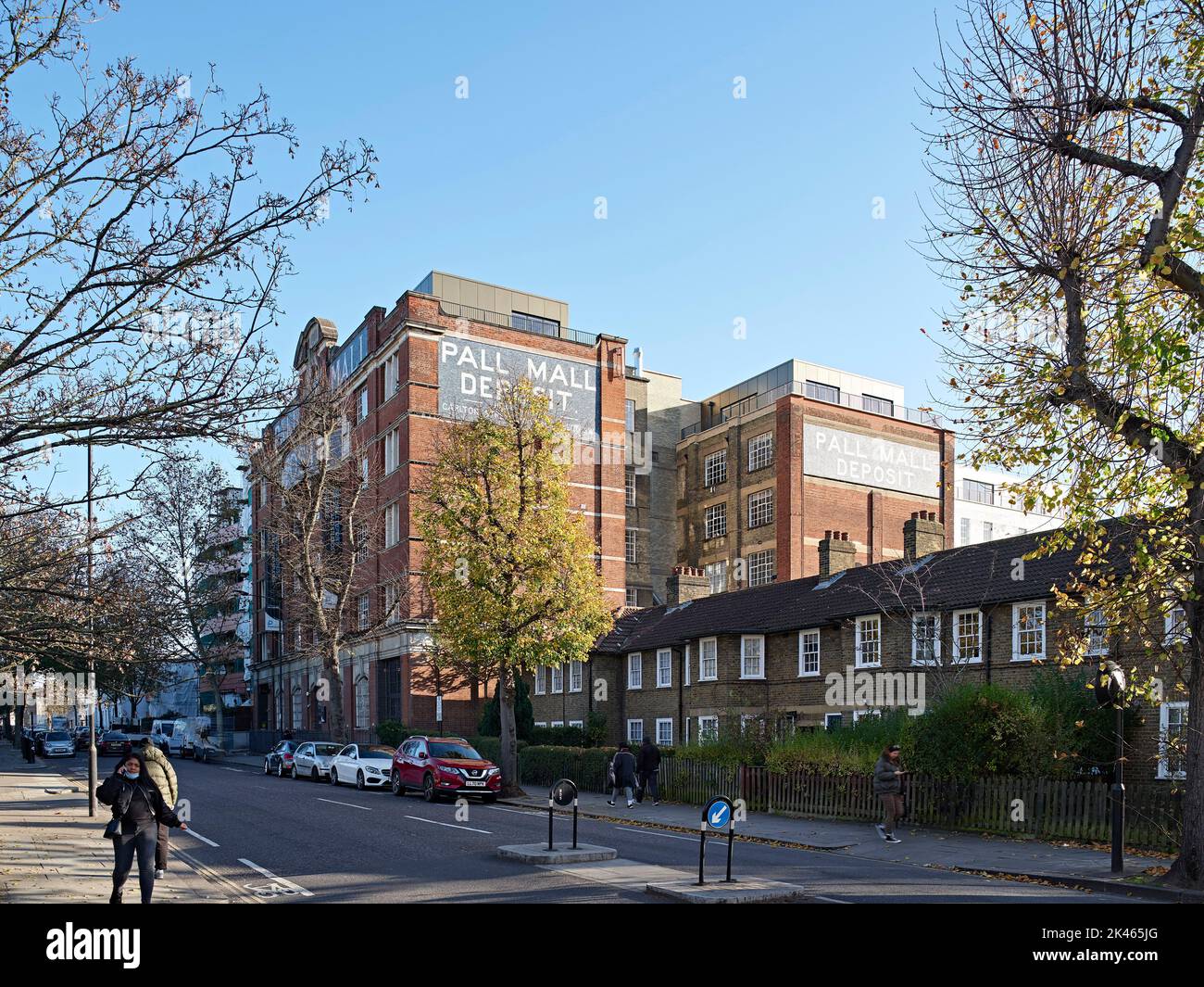 Contextual street view with terraced housing. Pall Mall Deposit, London ...