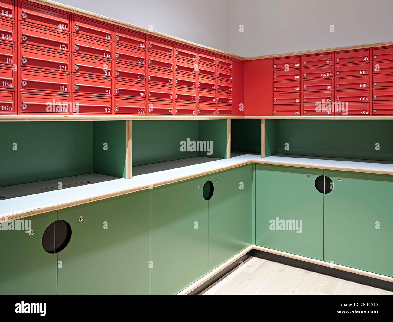 Letter boxes ground floor. Pall Mall Deposit, London, United Kingdom ...