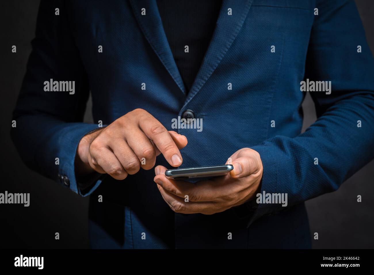 Hand touching the suit hi-res stock photography and images - Alamy
