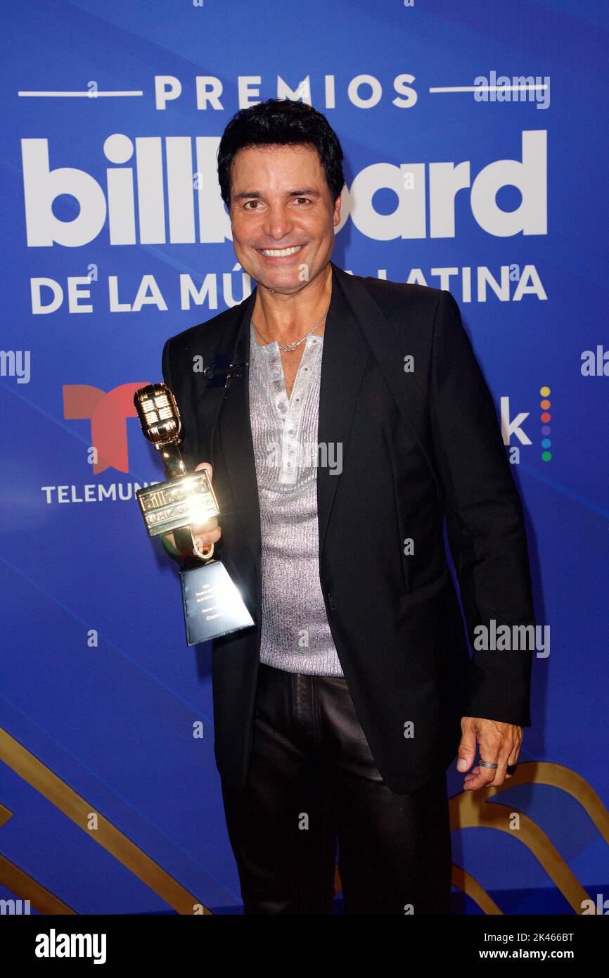 PREMIOS BILLBOARD DE LA MÚSICA LATINA 2022 -- Backstage -- Pictured: Chayanne, backstage at the ...