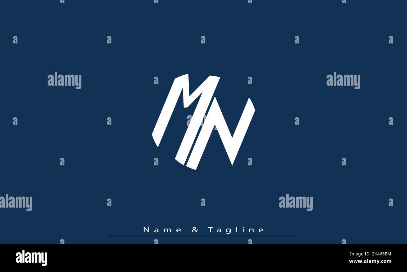 Alphabet letters Initials Monogram logo MN , NM Stock Vector Image & Art - Alamy