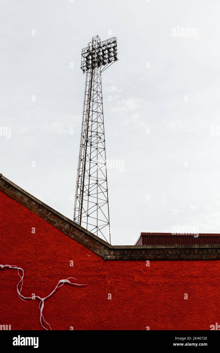 Aberdeen FC’s home, Pittodrie Stadium, located close to the City Centre ...