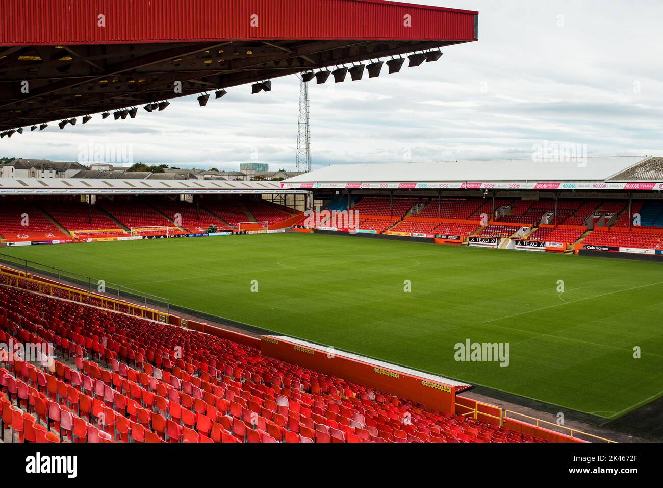 Aberdeen FC’s home, Pittodrie Stadium, located close to the City Centre ...