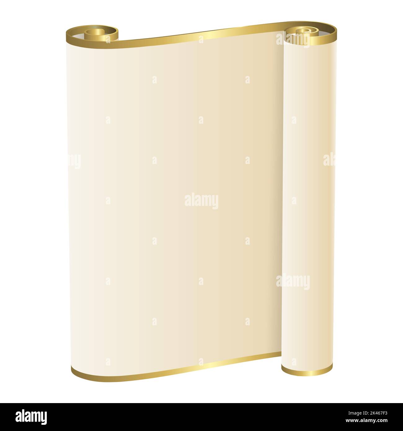 Open parchment with golden borders - letter design theme Stock Photo ...