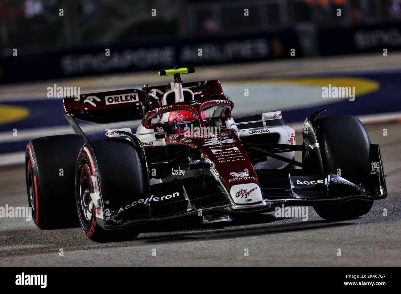 Guanyu Zhou (CHN) Alfa Romeo F1 Team C42. Singapore Grand Prix, Friday ...