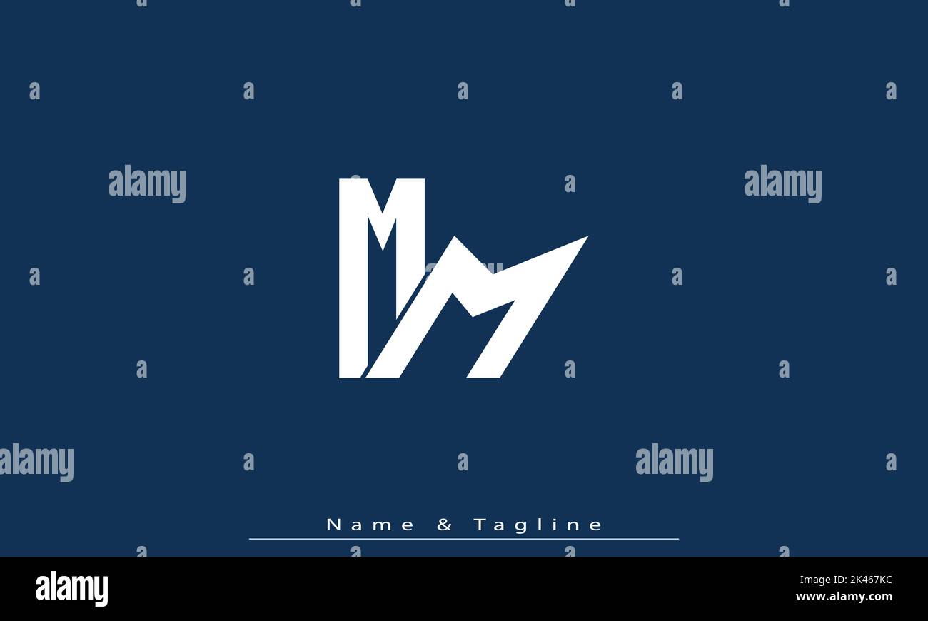 Alphabet letters Initials Monogram logo MM Stock Vector Image & Art - Alamy