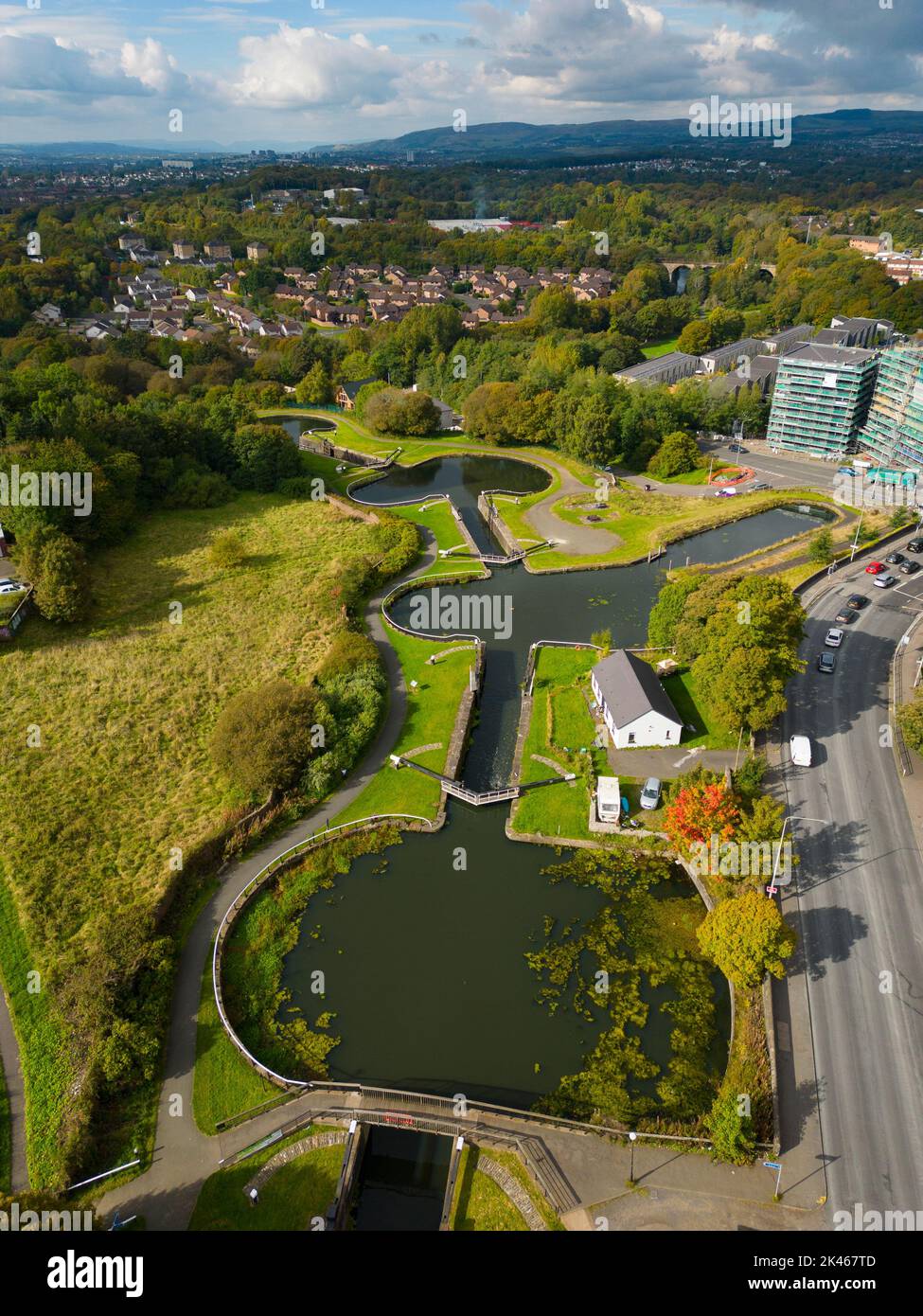 Forth and clyde canal aerial view hi-res stock photography and images ...