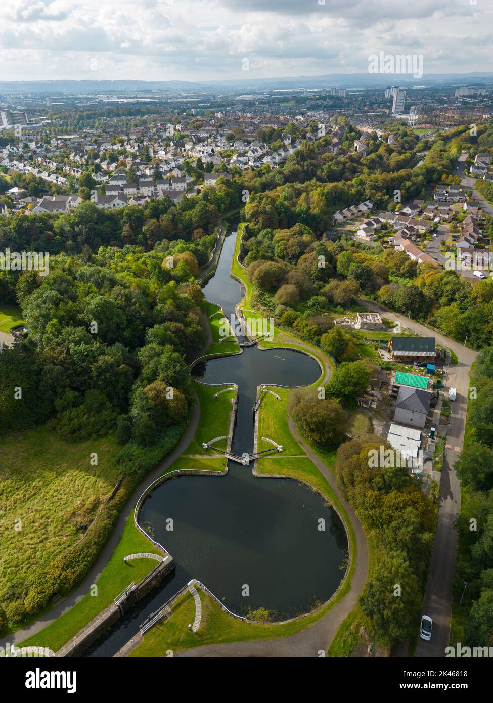 Forth and clyde canal aerial locks hi-res stock photography and images ...