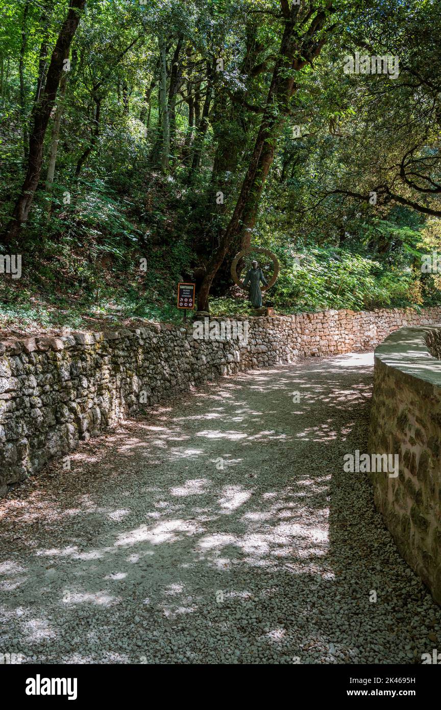 Assisi. Hermitage of the prisons on Mount Subasio Stock Photo - Alamy