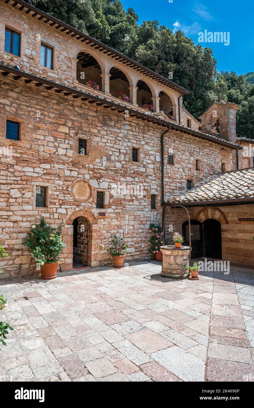 Assisi. Hermitage of the prisons on Mount Subasio Stock Photo - Alamy