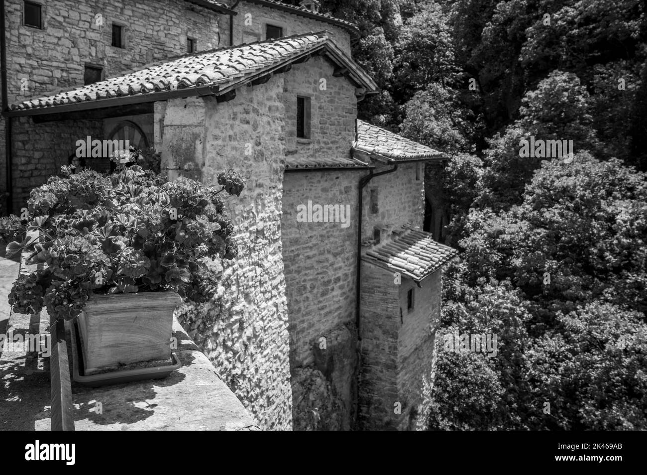 Assisi. Hermitage of the prisons on Mount Subasio Stock Photo - Alamy