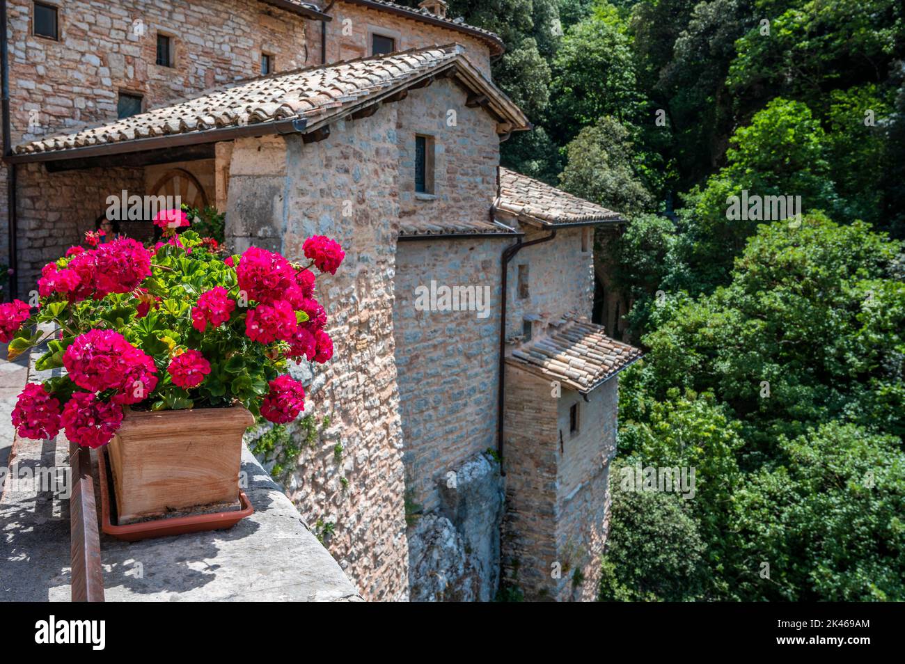 Assisi. Hermitage of the prisons on Mount Subasio Stock Photo - Alamy