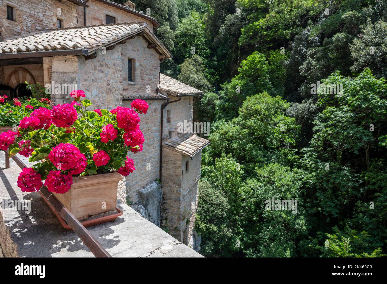 Assisi. Hermitage of the prisons on Mount Subasio Stock Photo - Alamy