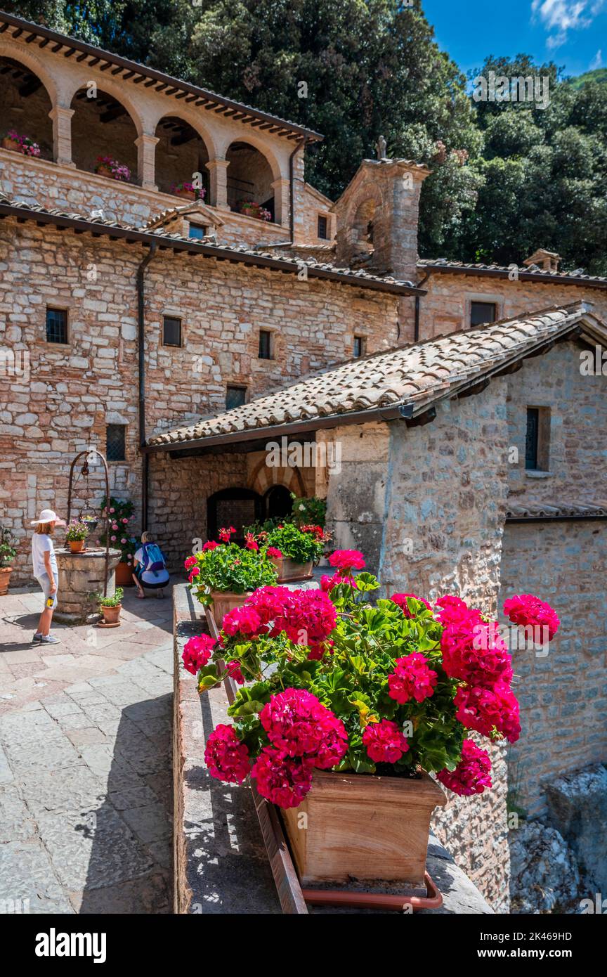 Assisi. Hermitage of the prisons on Mount Subasio Stock Photo - Alamy