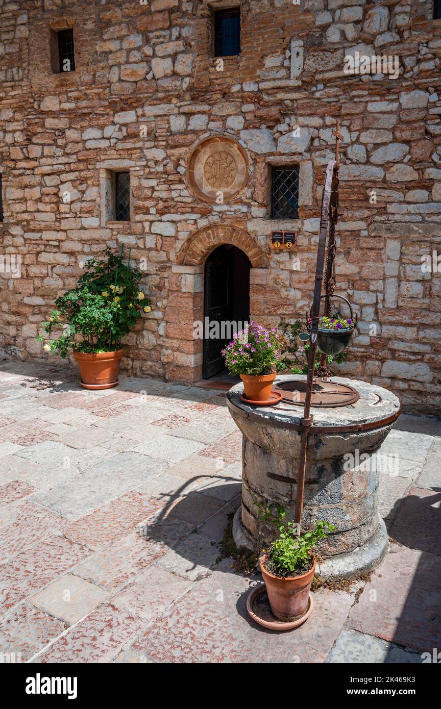 Assisi. Hermitage of the prisons on Mount Subasio Stock Photo - Alamy