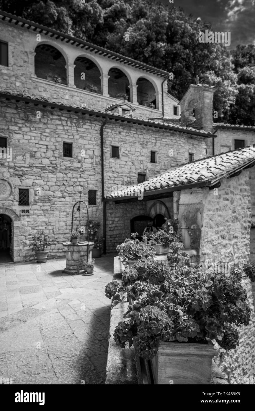 Assisi. Hermitage of the prisons on Mount Subasio Stock Photo - Alamy
