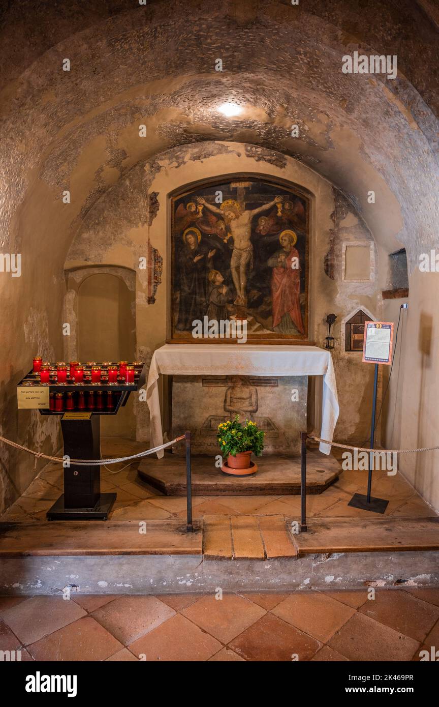 Assisi. Hermitage of the prisons on Mount Subasio Stock Photo - Alamy