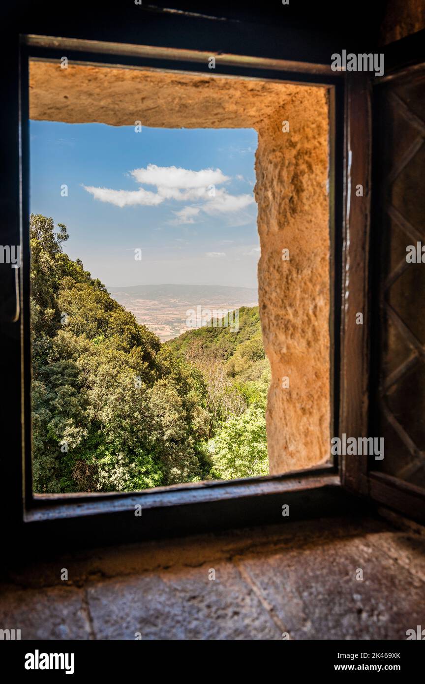 Assisi. Hermitage of the prisons on Mount Subasio Stock Photo - Alamy