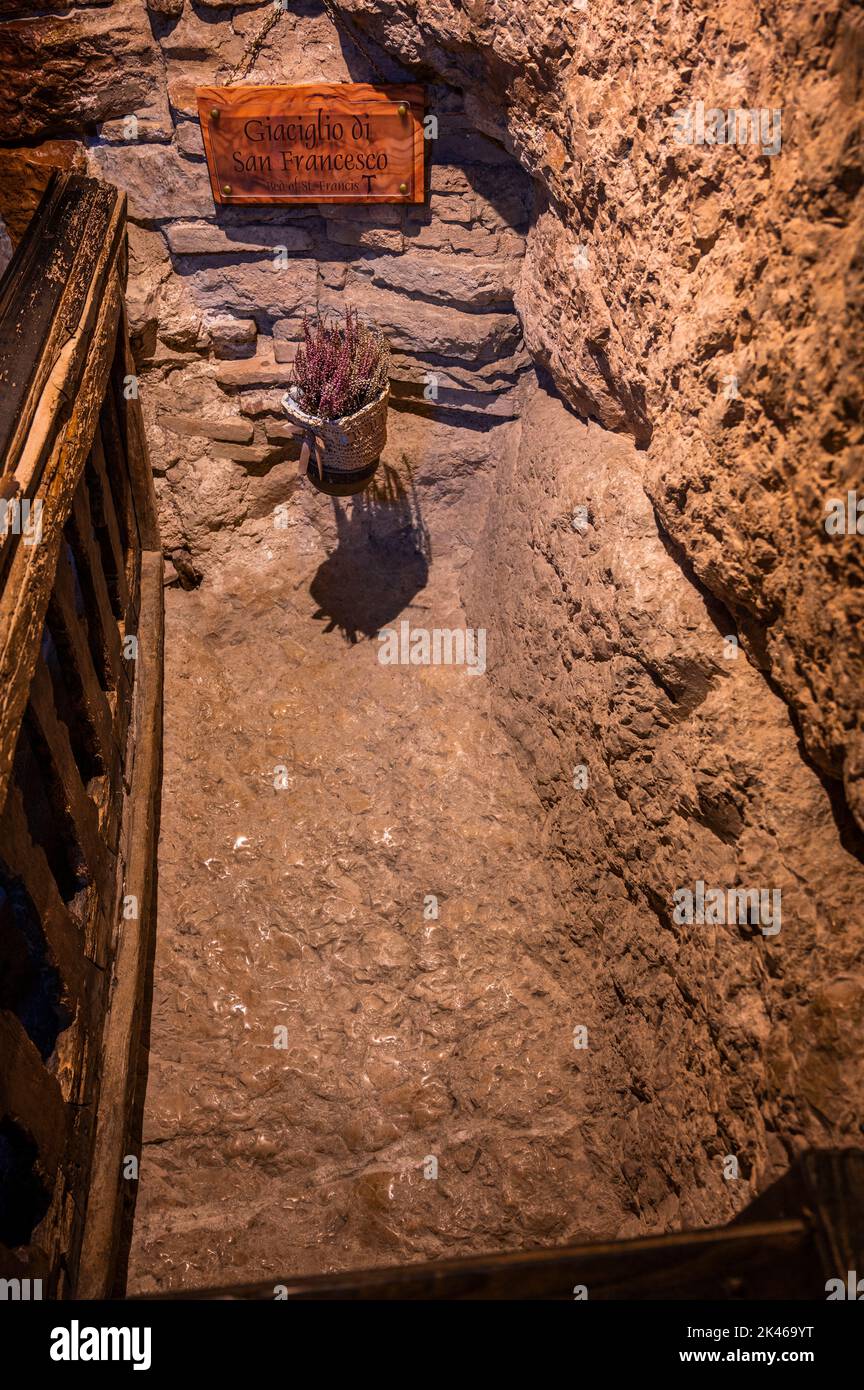Assisi. Hermitage of the prisons on Mount Subasio Stock Photo - Alamy