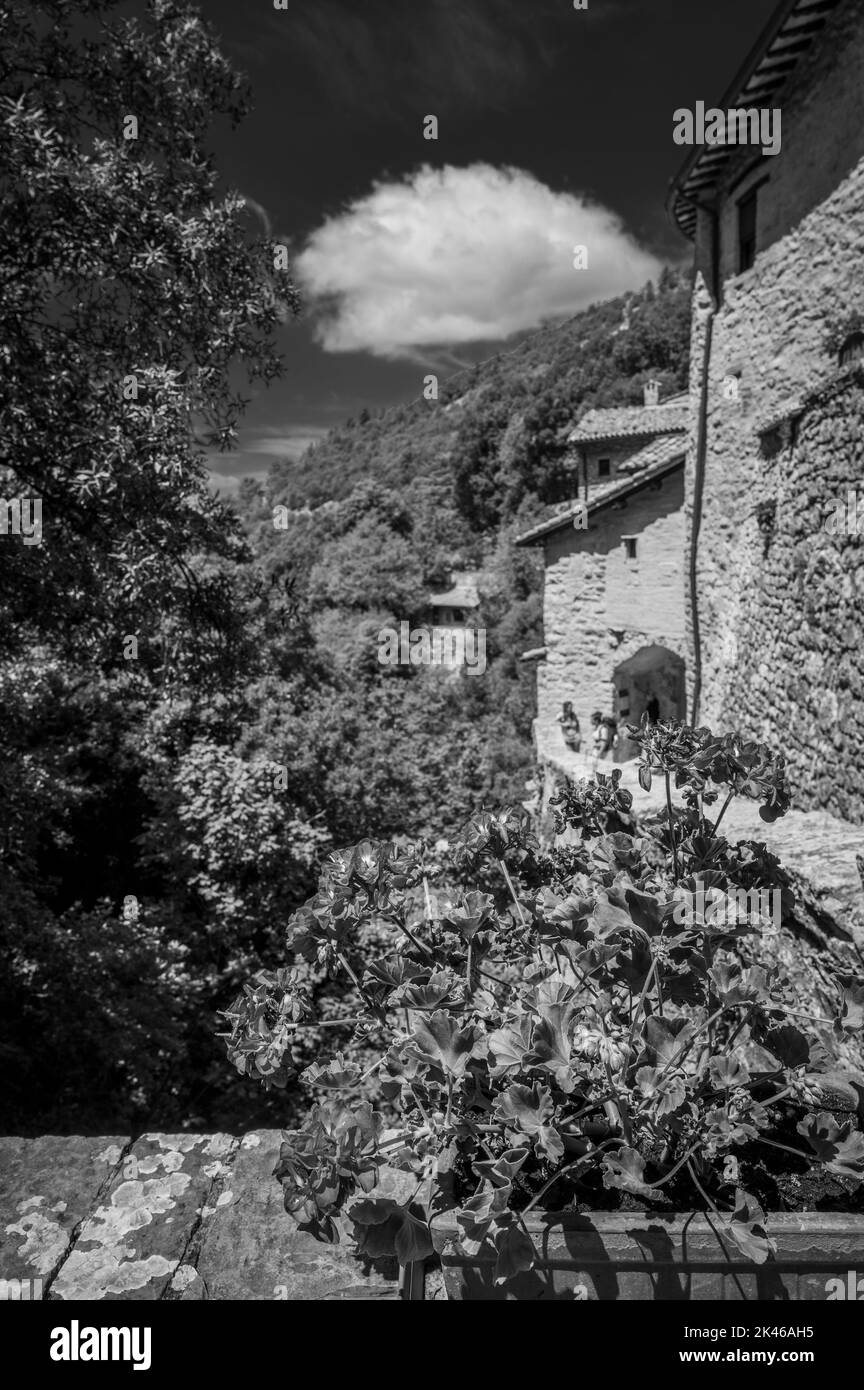 Assisi. Hermitage of the prisons on Mount Subasio Stock Photo - Alamy