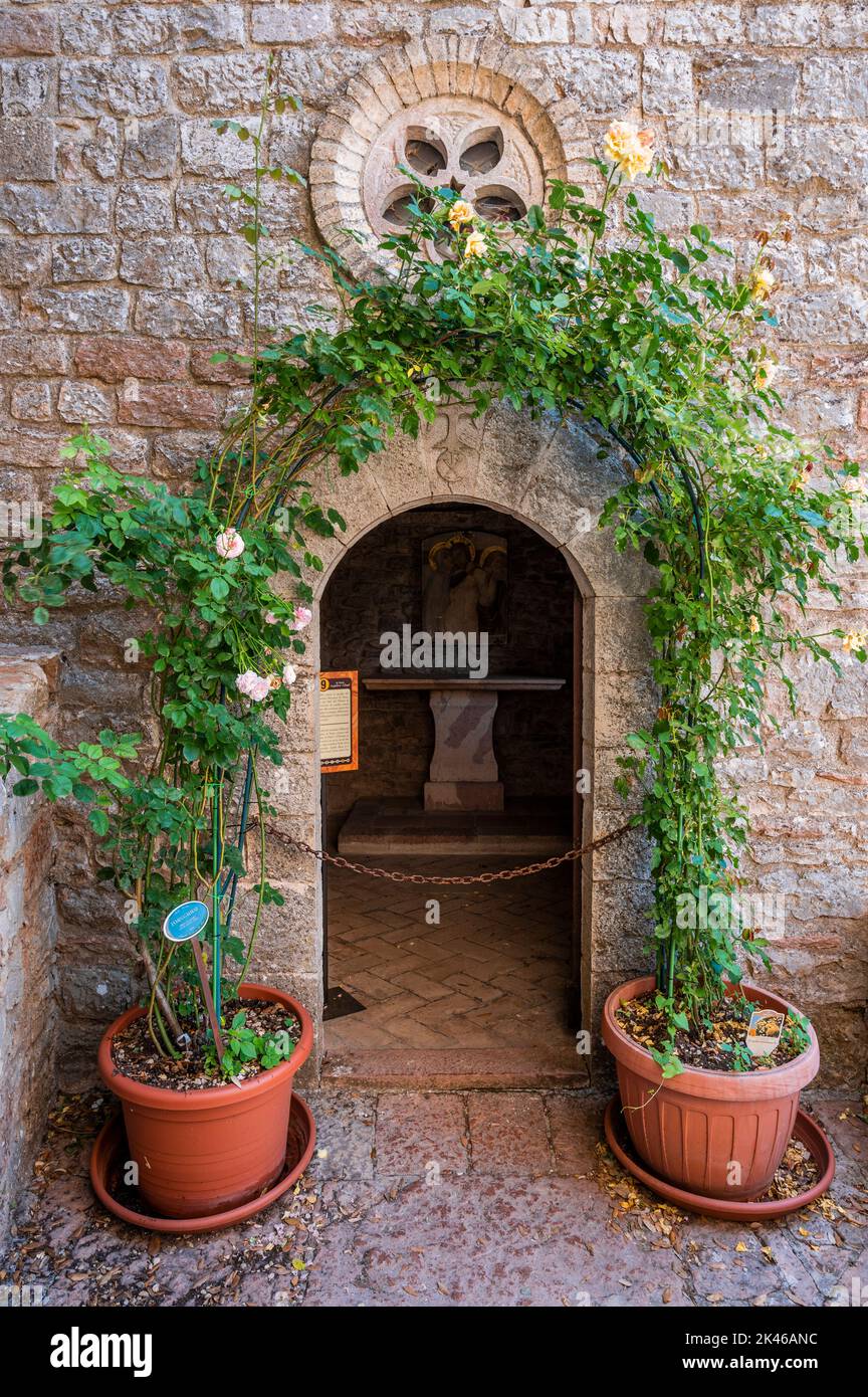 Assisi. Hermitage of the prisons on Mount Subasio Stock Photo - Alamy