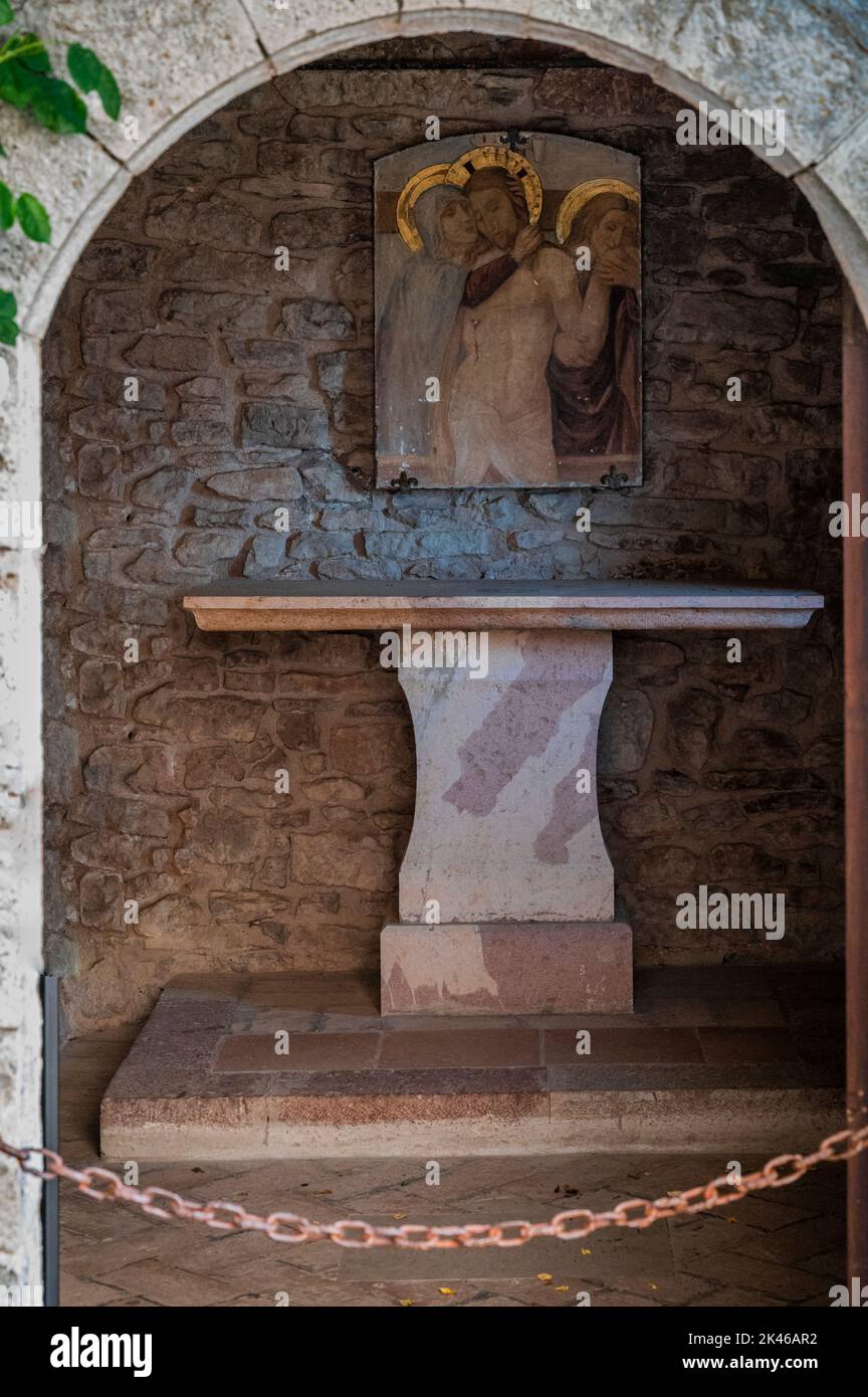 Assisi. Hermitage of the prisons on Mount Subasio Stock Photo - Alamy