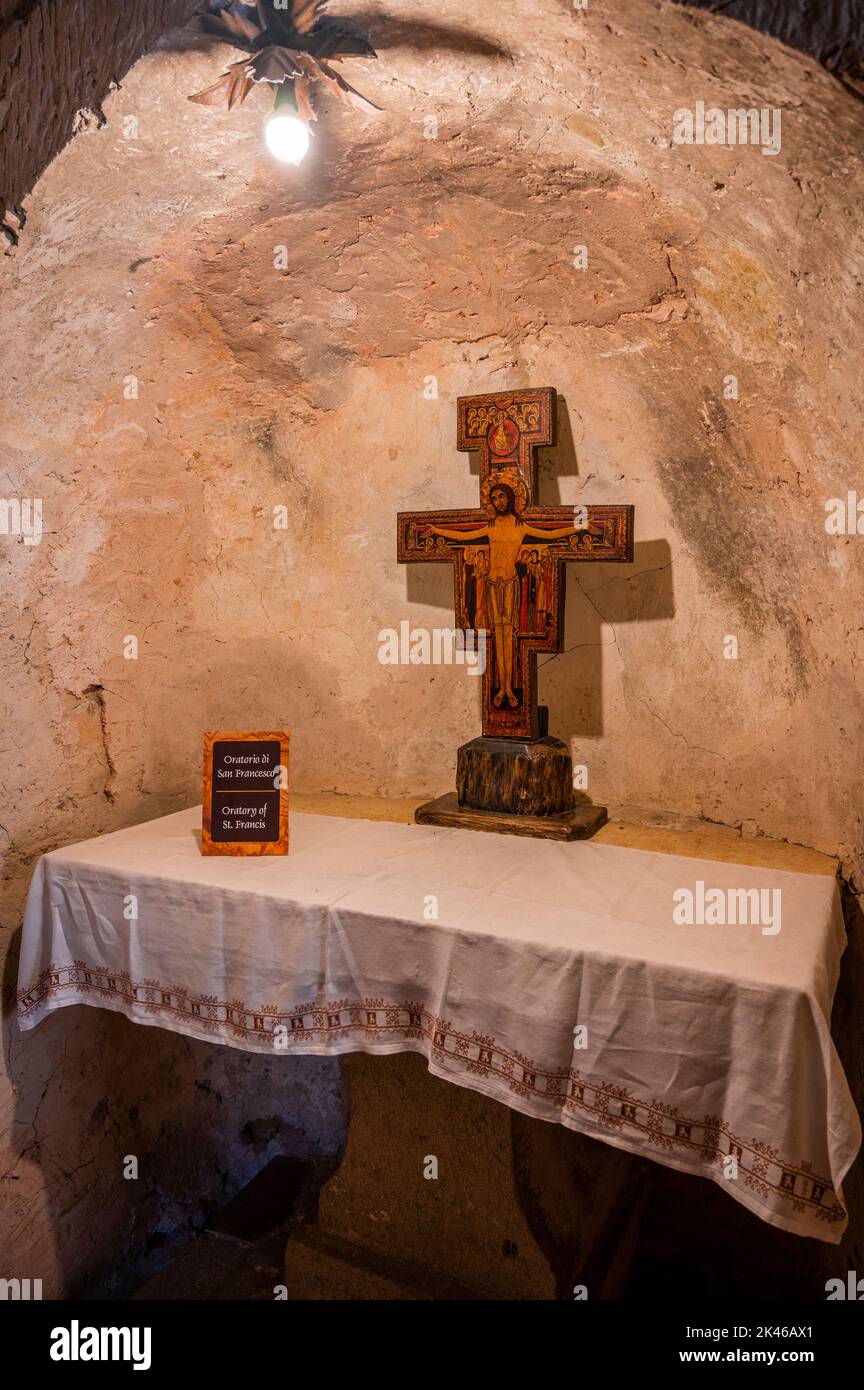 Assisi. Hermitage of the prisons on Mount Subasio Stock Photo - Alamy