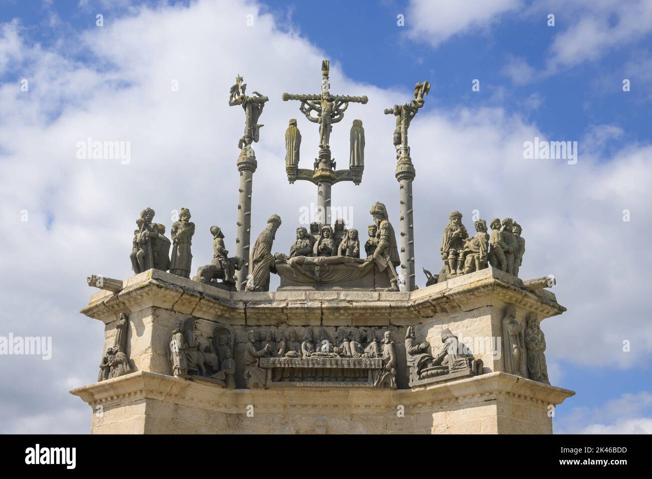 Pleyben cathedral Pleyben Finistere Brittany France Stock Photo - Alamy