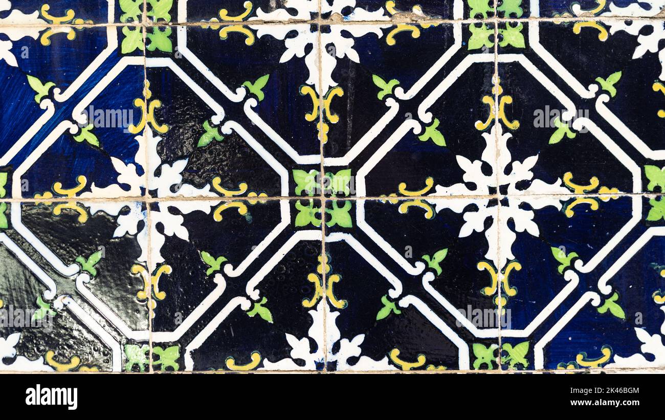 Traditional portuguese tile Azulejo Stock Photo - Alamy