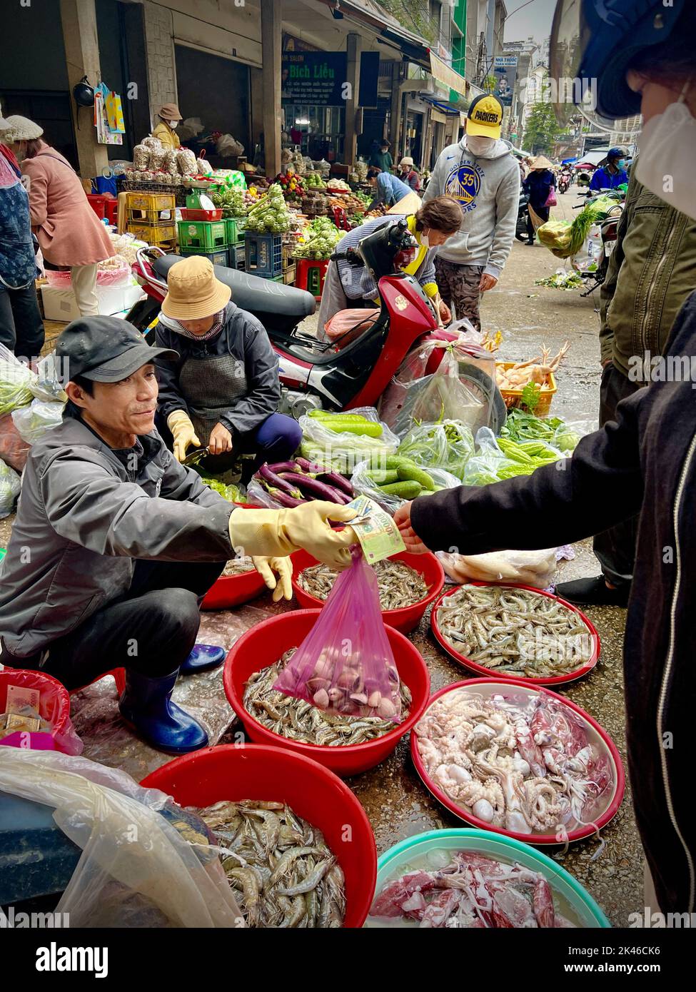 Cho Cay, Dalat Market, Dalat, Lam Dong Province, Vietnam Stock Photo ...