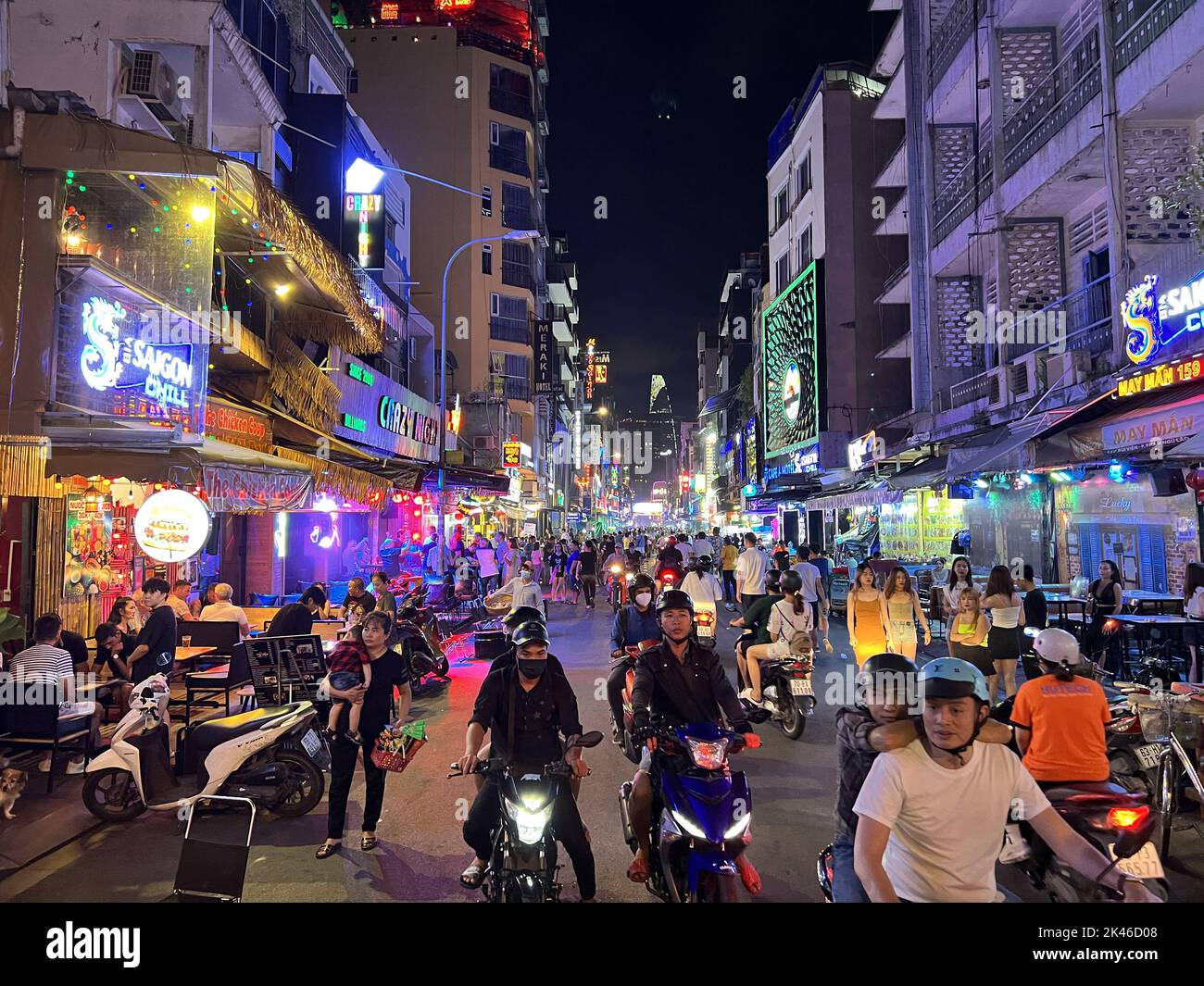 Bui Vien Street, Ho Chi Minh Ho Chi Minh, Saigon, Vietnam Stock Photo ...