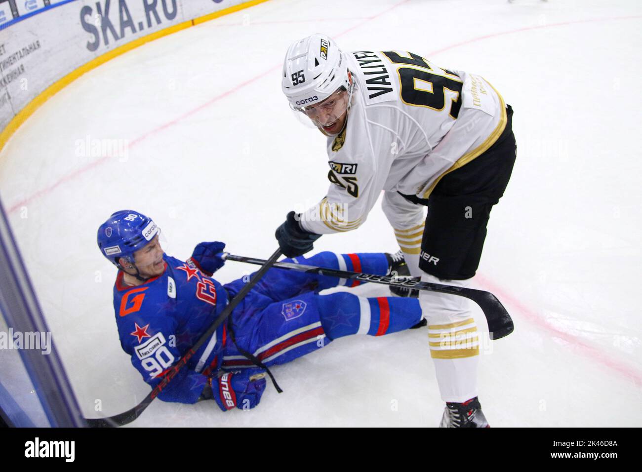 Saint Petersburg, Russia. 28th Sep, 2022. Admiral Hockey Club player ...